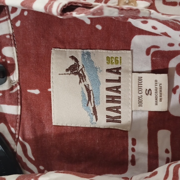 Kahala 1936 | Shirts | Kahala 936 Mens Sm Red White Hawaiian Aloha ...